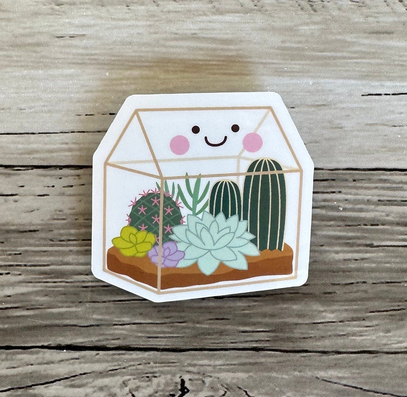 Terrarium Kawaii Sticker Plant Sticker Plant Mom Plant - Etsy