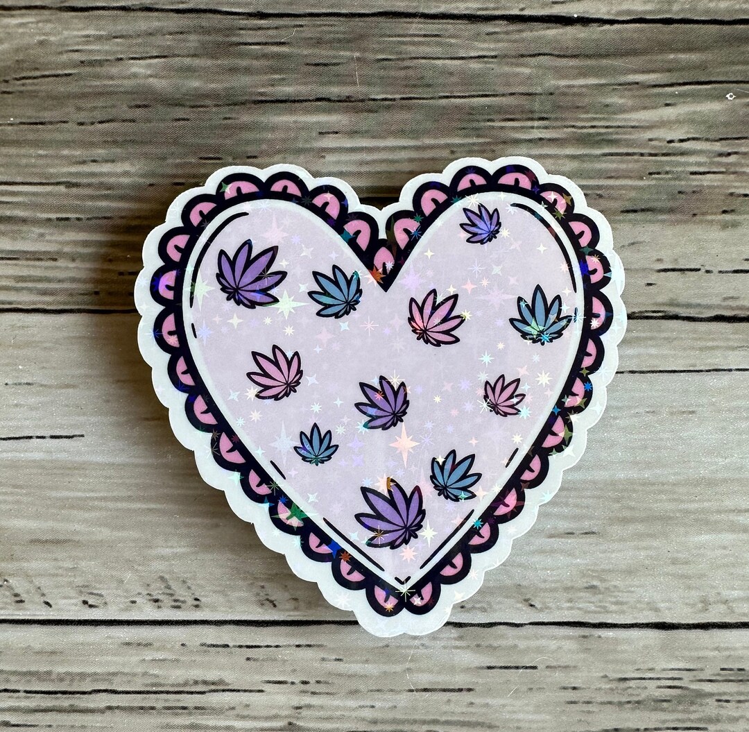 Weed Leaf Sticker 420 Stoner Marijuana Best Buds Weed Heart Cannabis ...