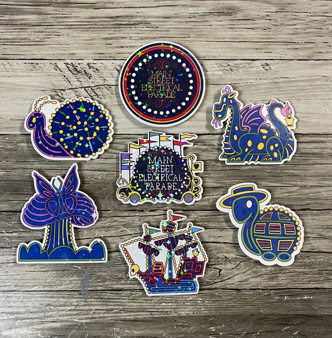 Main Street Electrical Light Parade Sticker Pack Disneyland Sticker ...