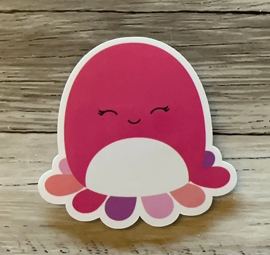 Squishmallow Sticker | Pink Octopus | Octavia | Stuffed Animal | Water ...