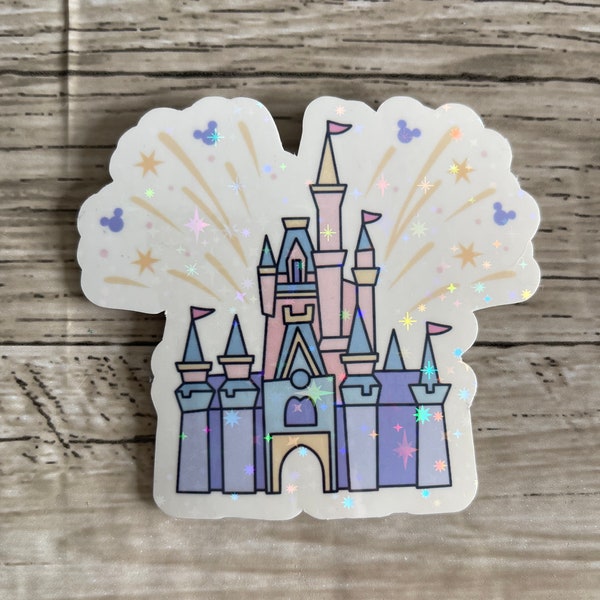 Disneyland Castle Water Bottle Sticker - Etsy
