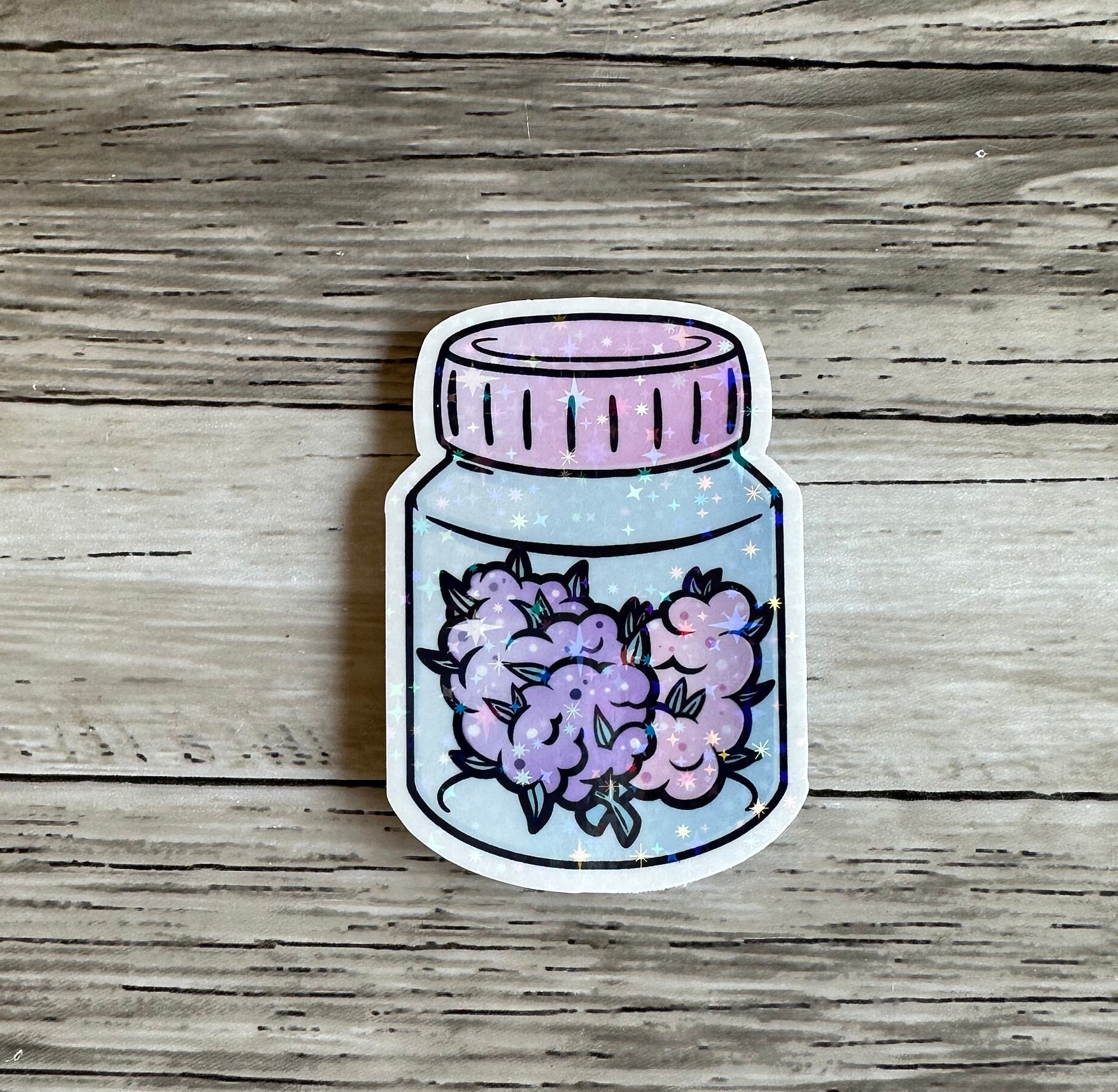 Weed Jar Sticker 420 Sticker Kawaii Stoner Marijuana - Etsy