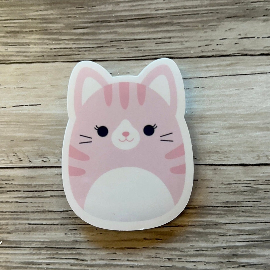 Squishmallow Sticker | Pink Cat | Laura | Stuffed Animal | Water Bottle ...