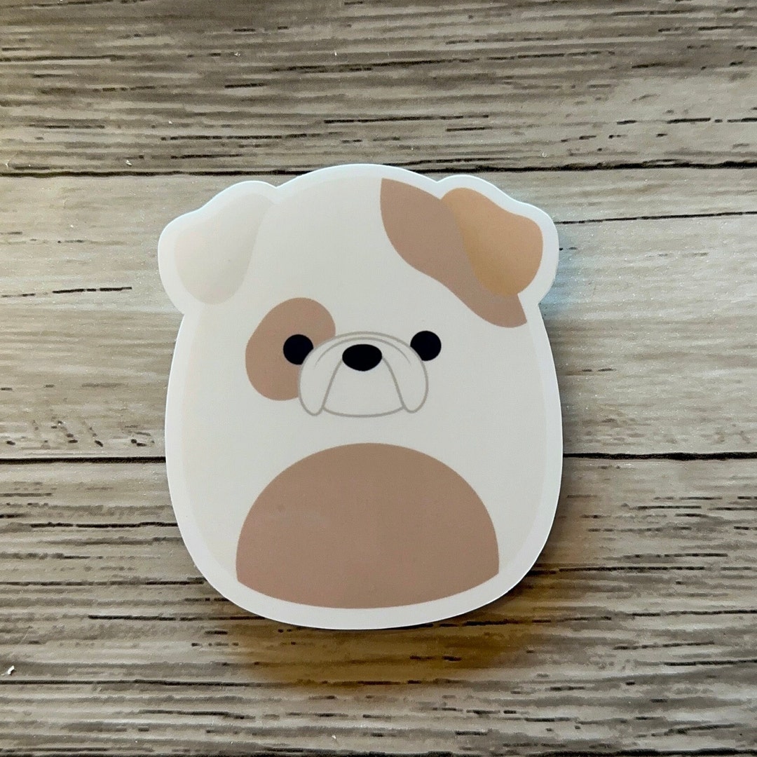 Squishmallow Sticker | Bulldog Dog | Brock | Stuffed Animal | Water ...