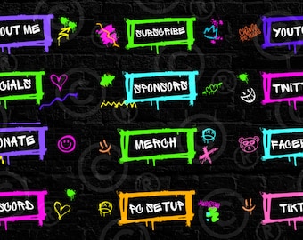 20 Scribbles Streaming Panels for Twitch, Kick or Facebook - Etsy