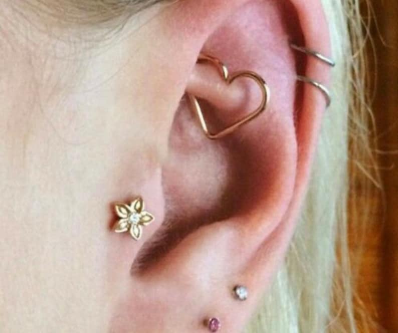 Heart Rook Piercing - Etsy