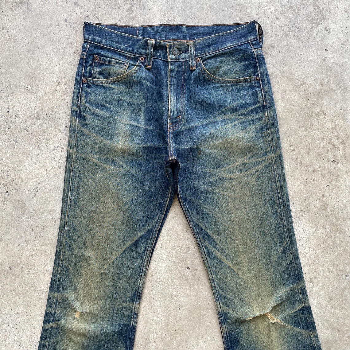 Vintage Levis 517 Rusty Faded FLARE Jeans Pants Vintage Levis 517 ...