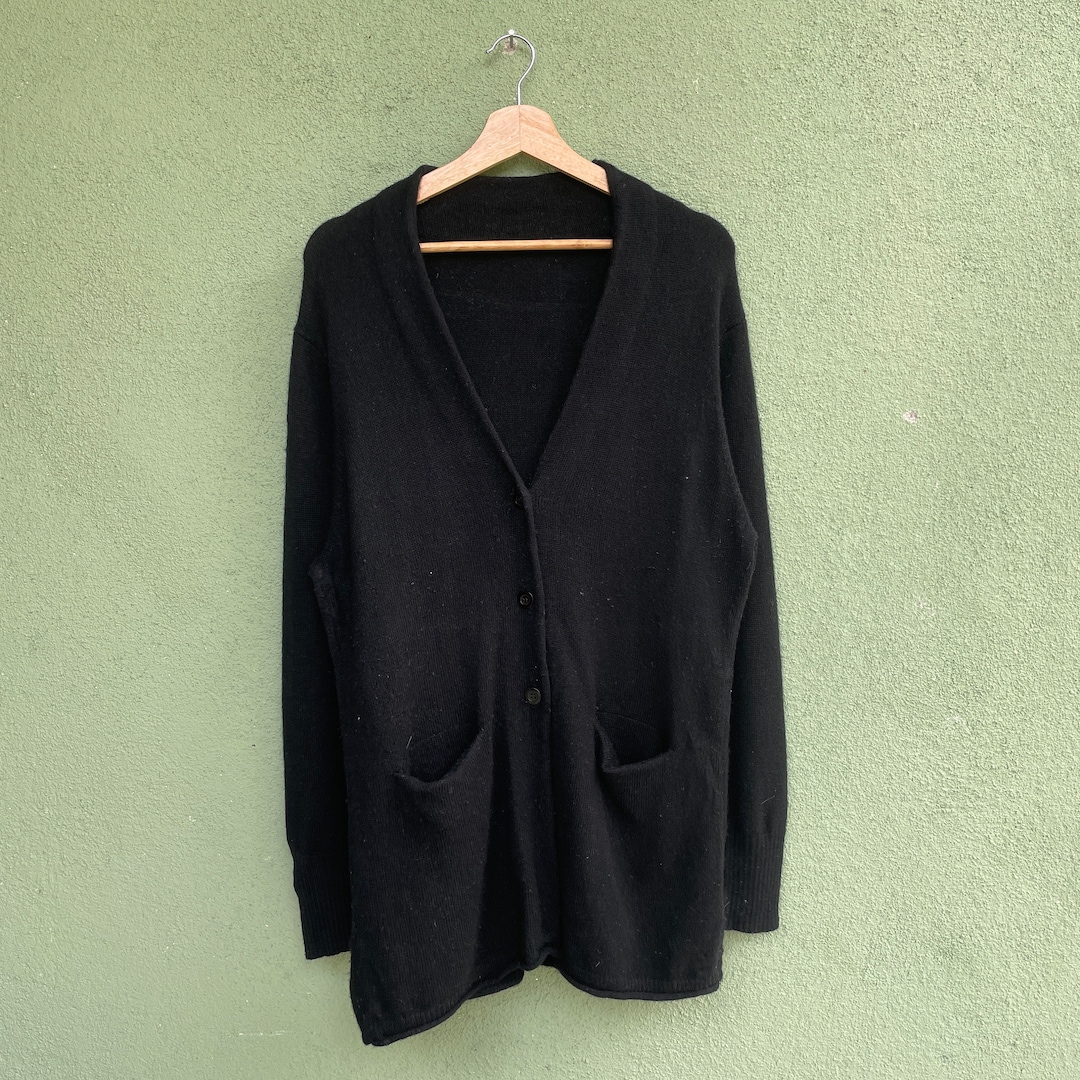 Vintage Japanese Black Cardigan Knitwear Vintage Japanese Like Kurt ...