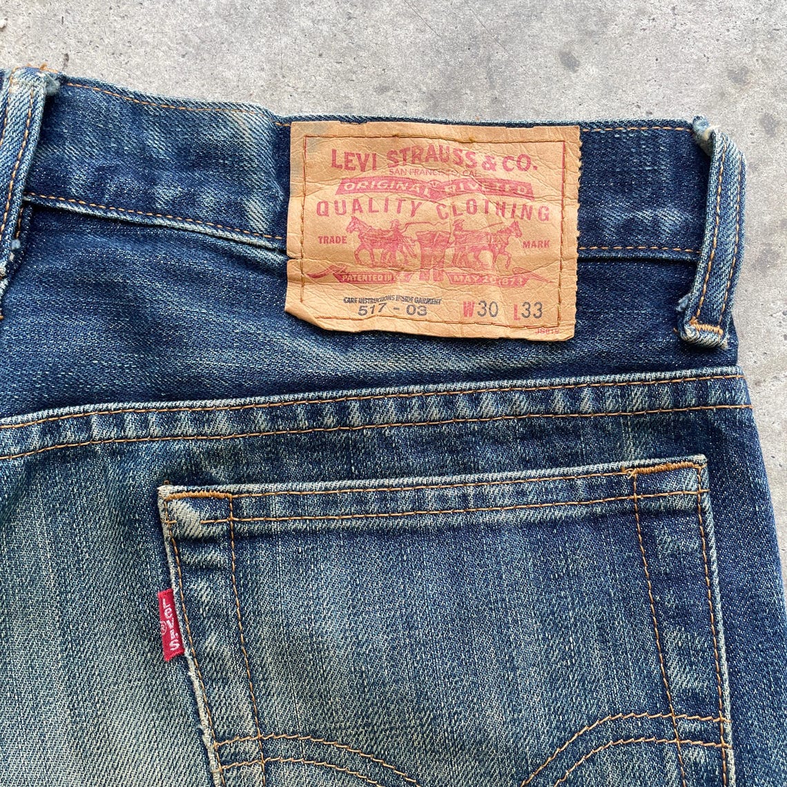 Vintage Levis 517 Rusty Faded FLARE Jeans Pants Vintage Levis 517 ...
