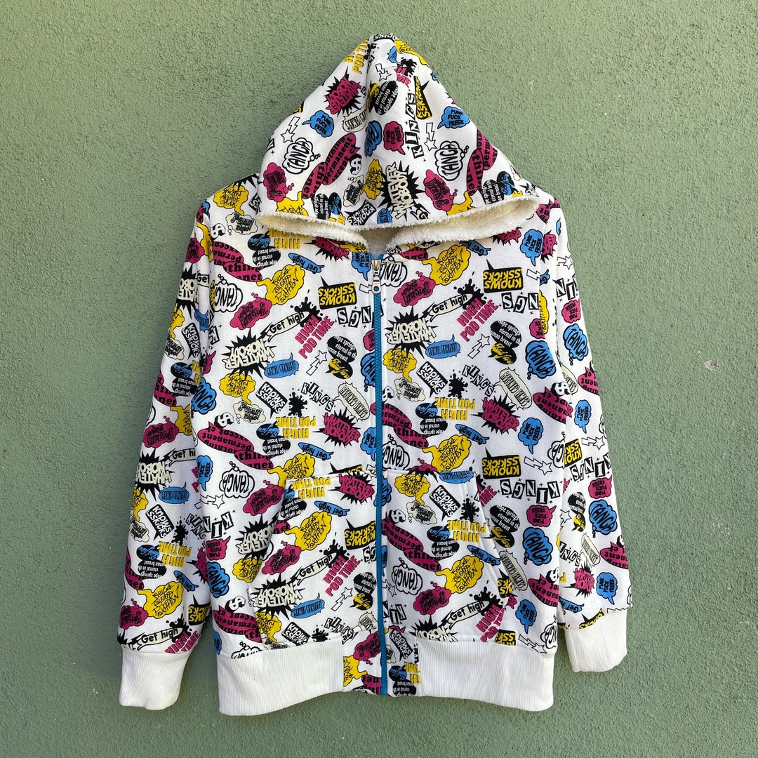 Vintage DEFECTIBE STRUCT Full Print Hooded Jacket Vintage Defectibe ...