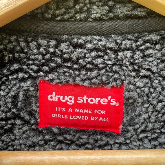Vintage DRUG STORE Sherpa Inside With Patch Jacket Vi… - Gem