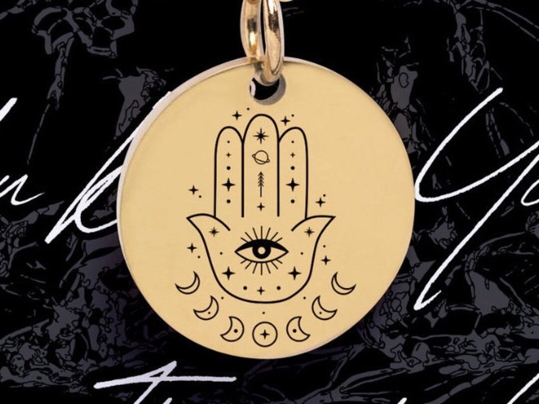 Evil Eye Necklace Silver-hamsa Hand Necklace-protection Necklace Evil ...