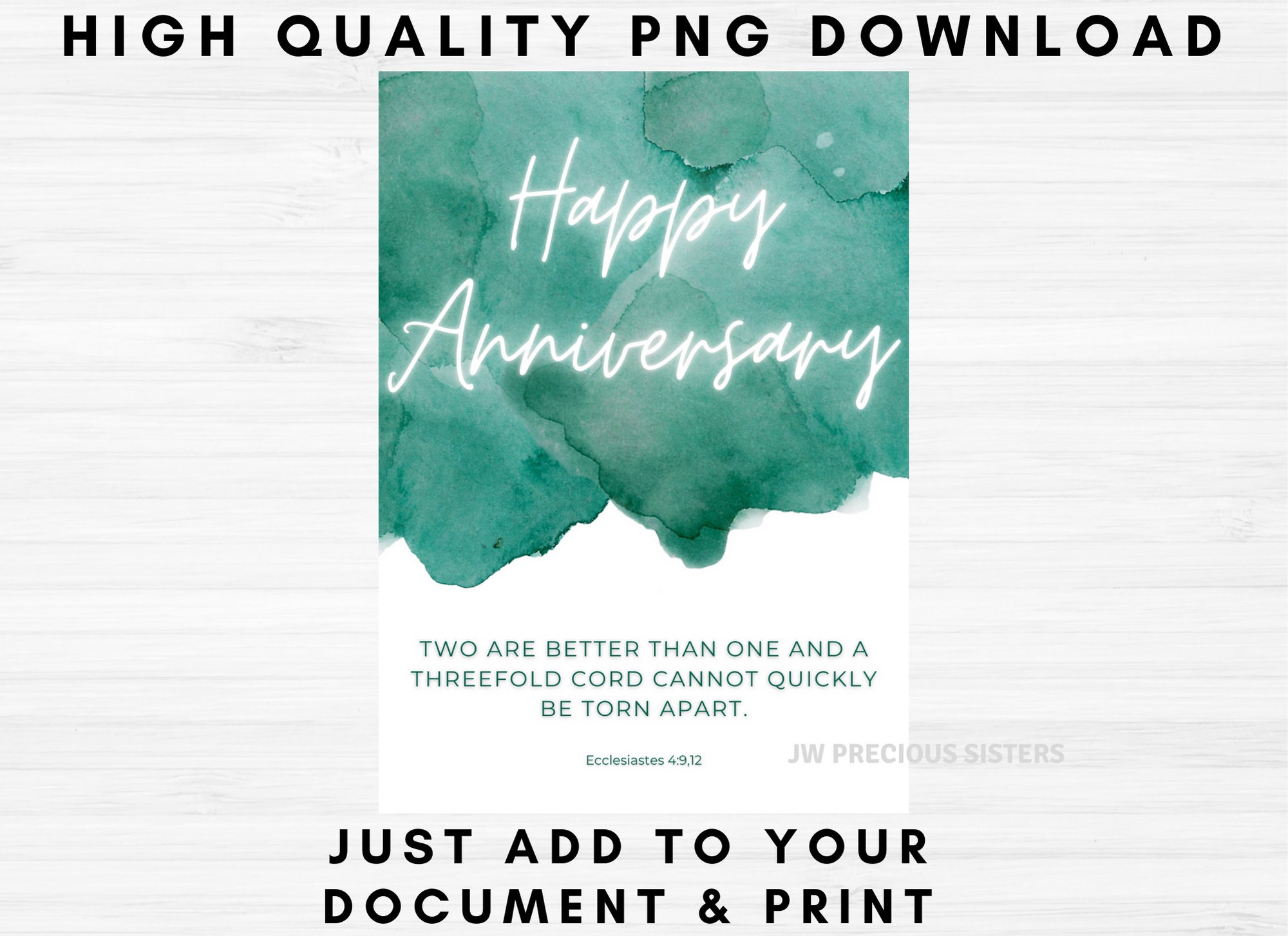 JW Wedding Anniversary Printable Card - Etsy