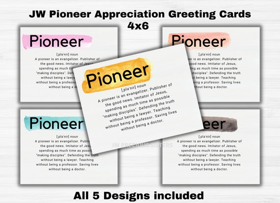 JW Pioneer Appreciation Greeting Cards - Etsy