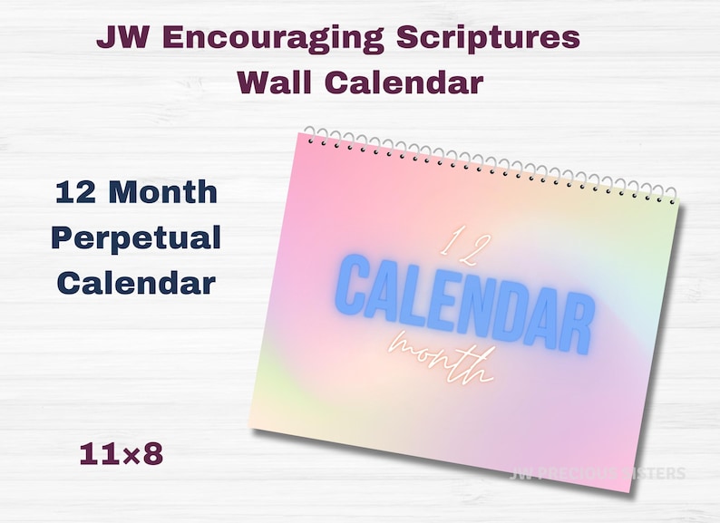 JW 2025 Wall Calendar With Encouraging Scriptures for Brothers or ...