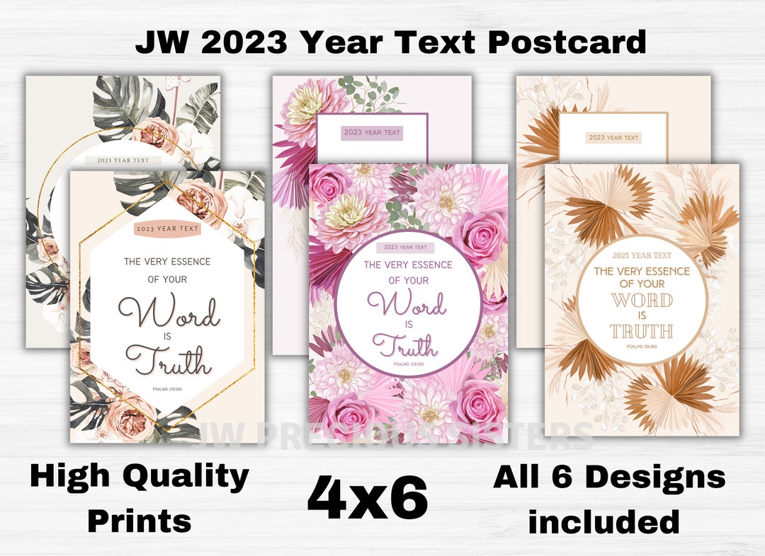 JW 2023 Year Text Scripture Postcard - Etsy