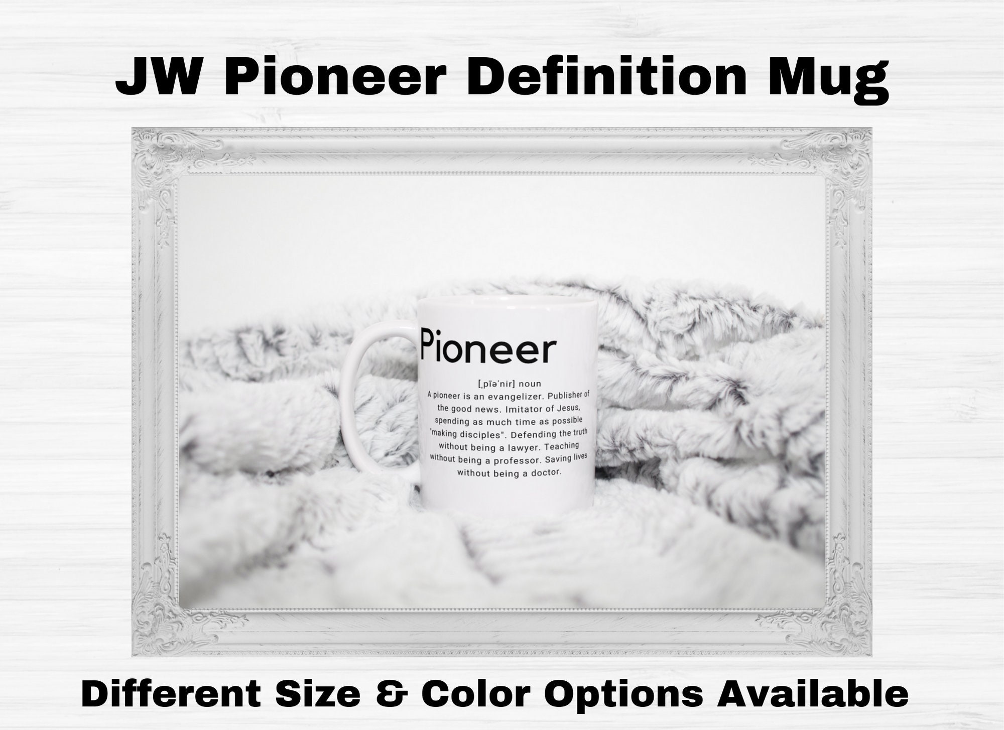 JW Pioneer Definition Pioneer Gift Coffee Mug Different Size Options ...