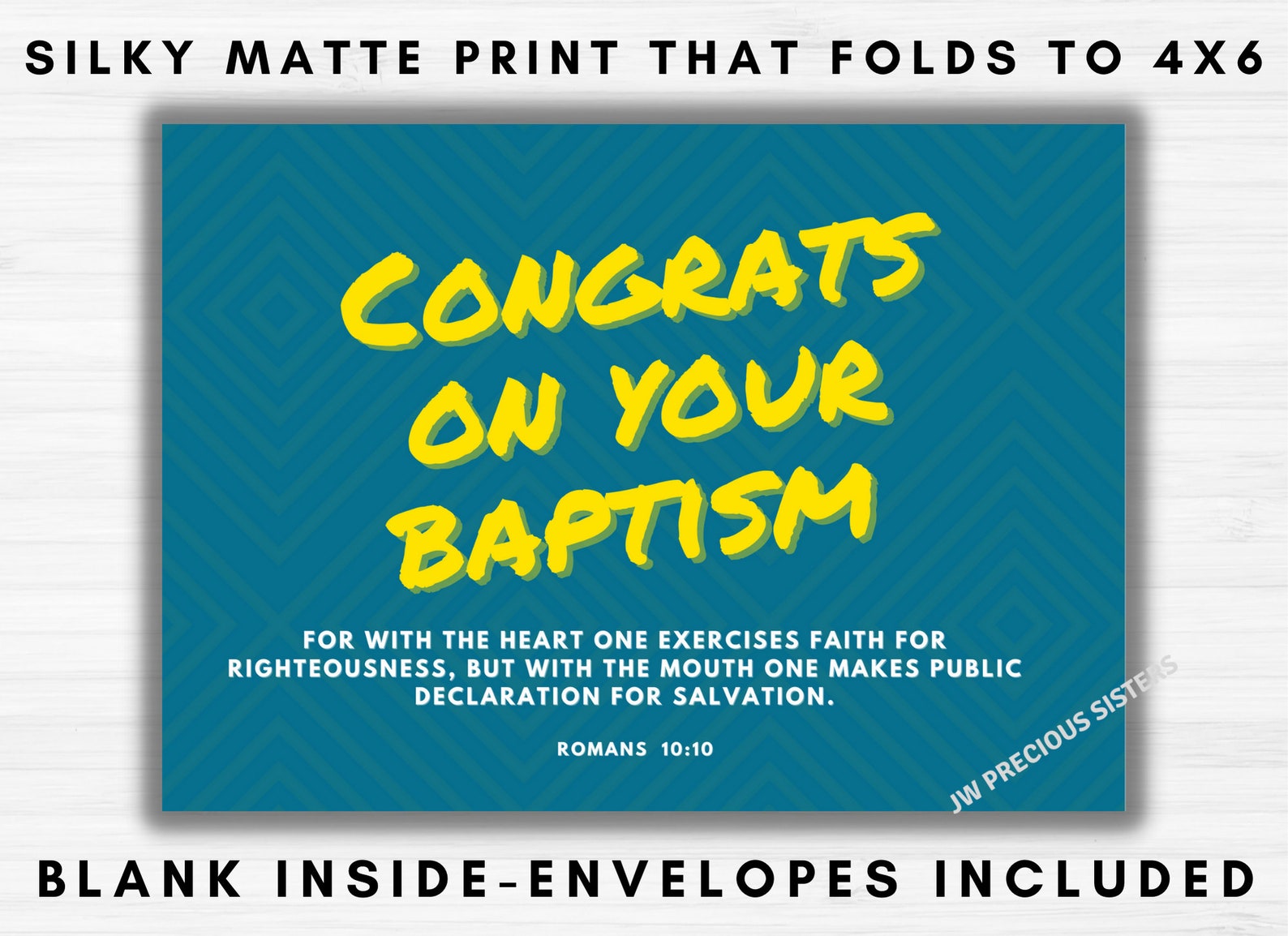 JW Baptism Congratulations Greeting Cards | Etsy