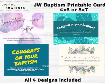 JW Baptism Card,printable Greeting Cards,jw Brother Gift, Jw Sister ...