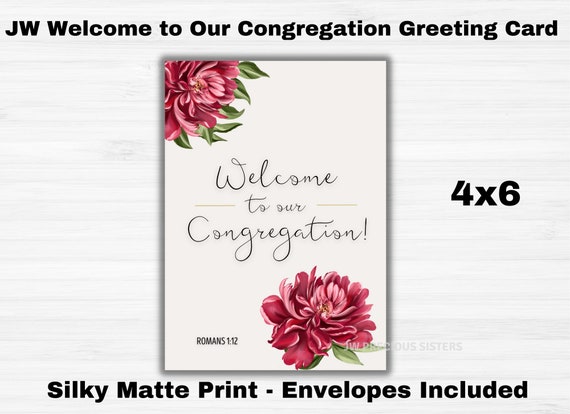 JW Welcome to Our Congregation Greeting Card | Etsy