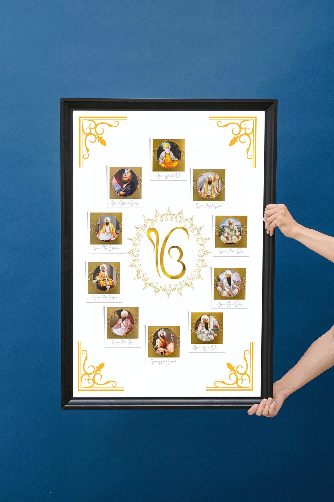 10 Sikh Gurus Digital Poster High-quality Artwork of Sikhism's ...