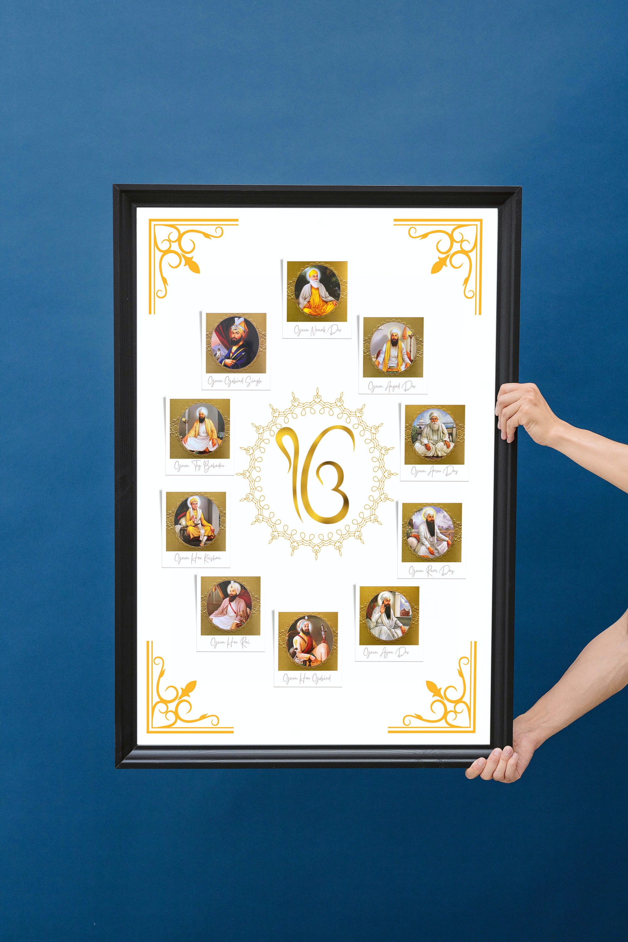 10 Sikh Gurus Digital Poster - High-quality Artwork of Sikhism's ...