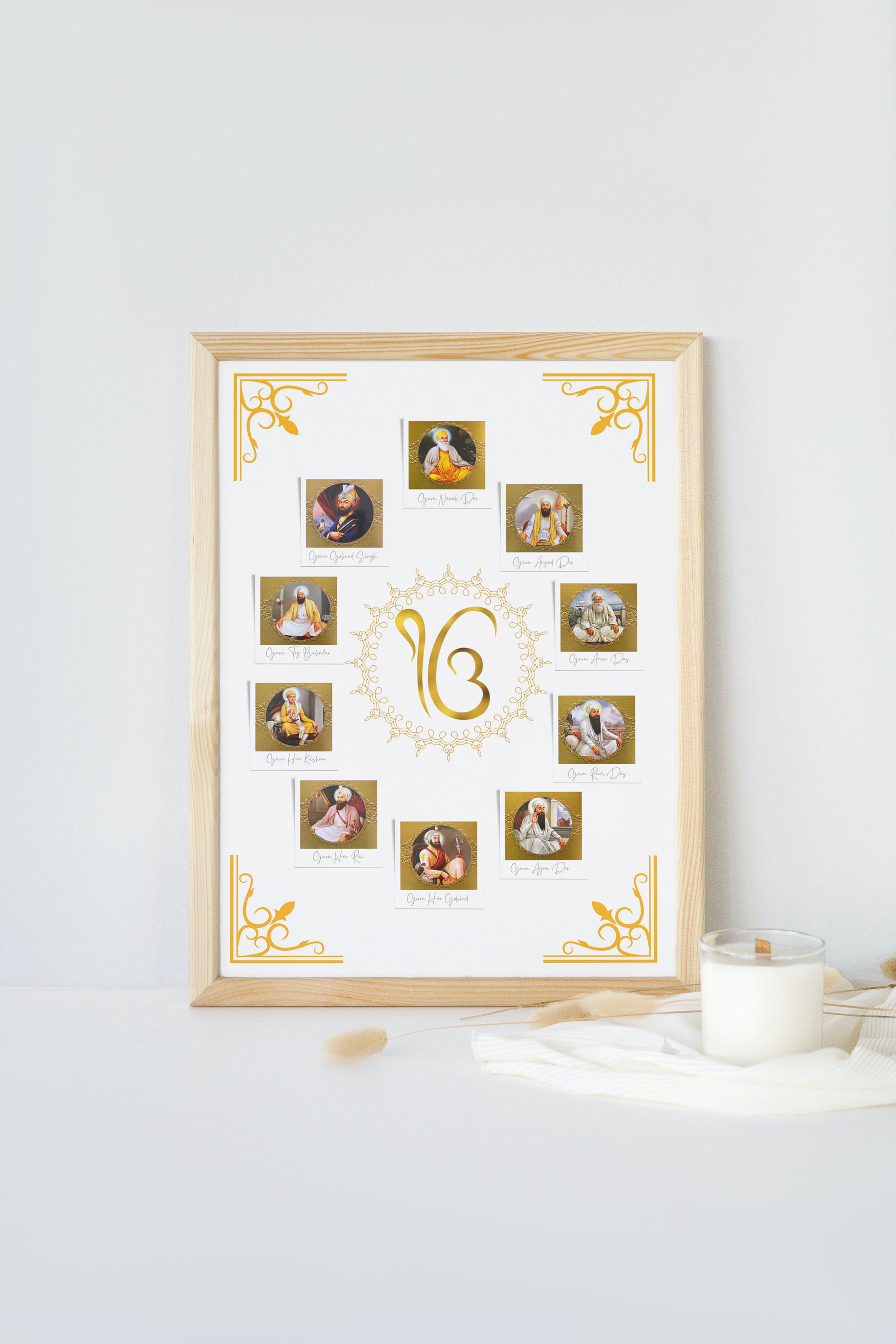 10 Sikh Gurus Art Print: Sikhism Spiritual Leaders (digital Download ...