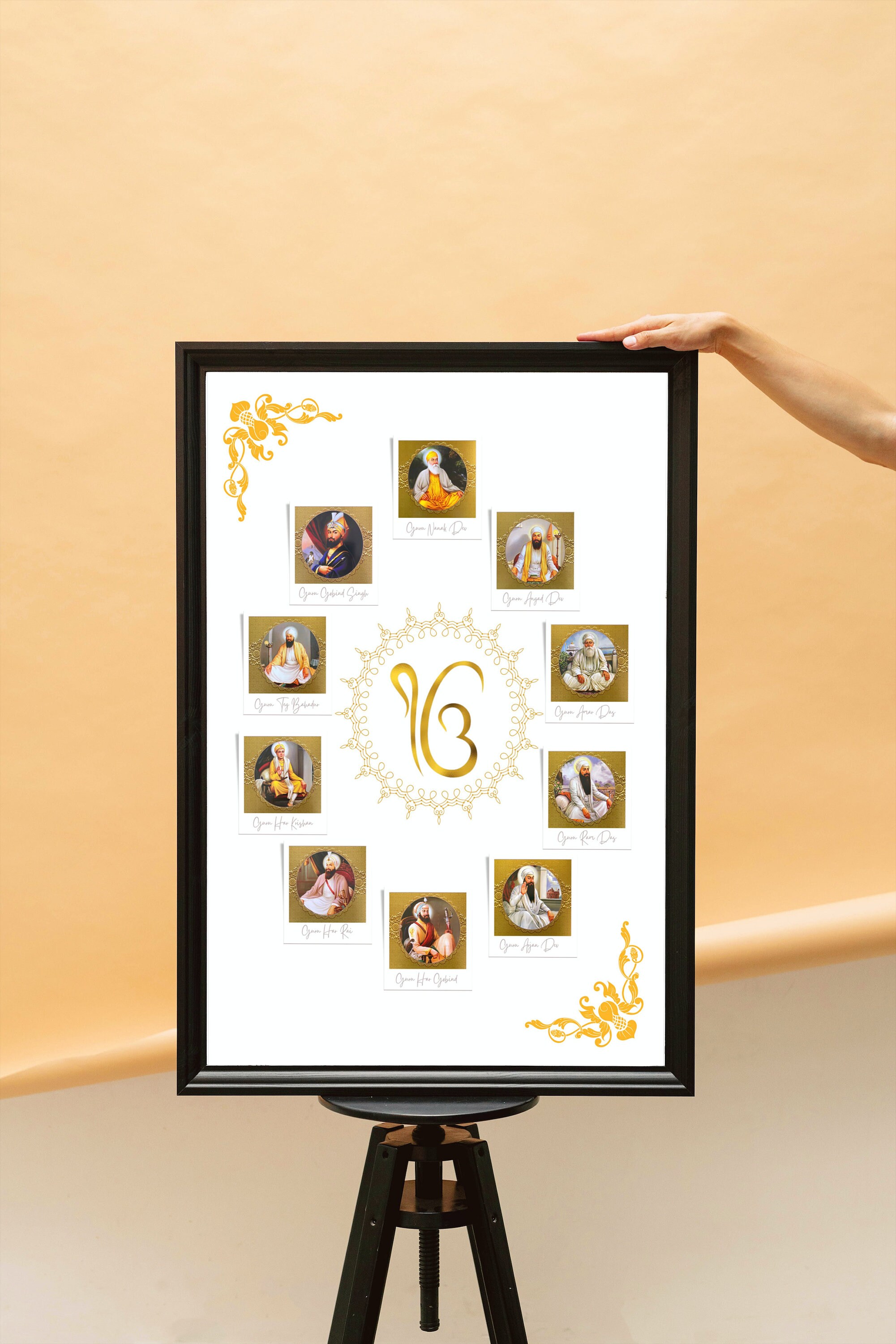 Ten Sikh Gurus Digital Poster - Premium Quality Wall Art of Sikhism's ...
