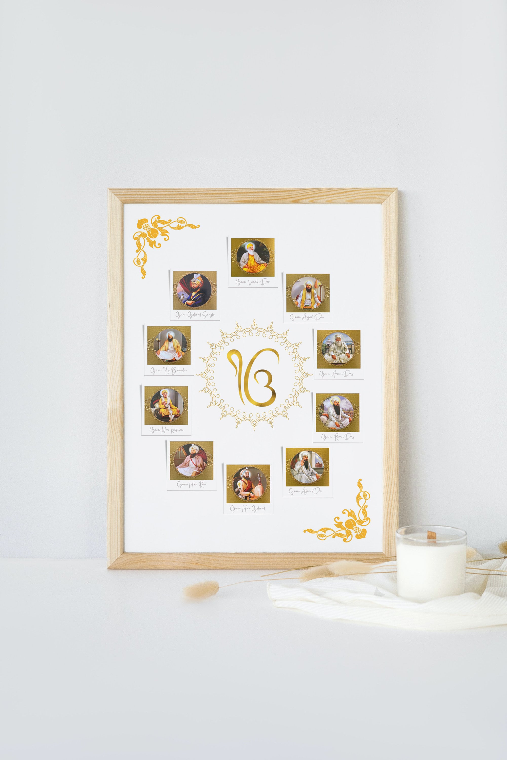 Ten Sikh Gurus Digital Poster - Premium Quality Wall Art of Sikhism's ...