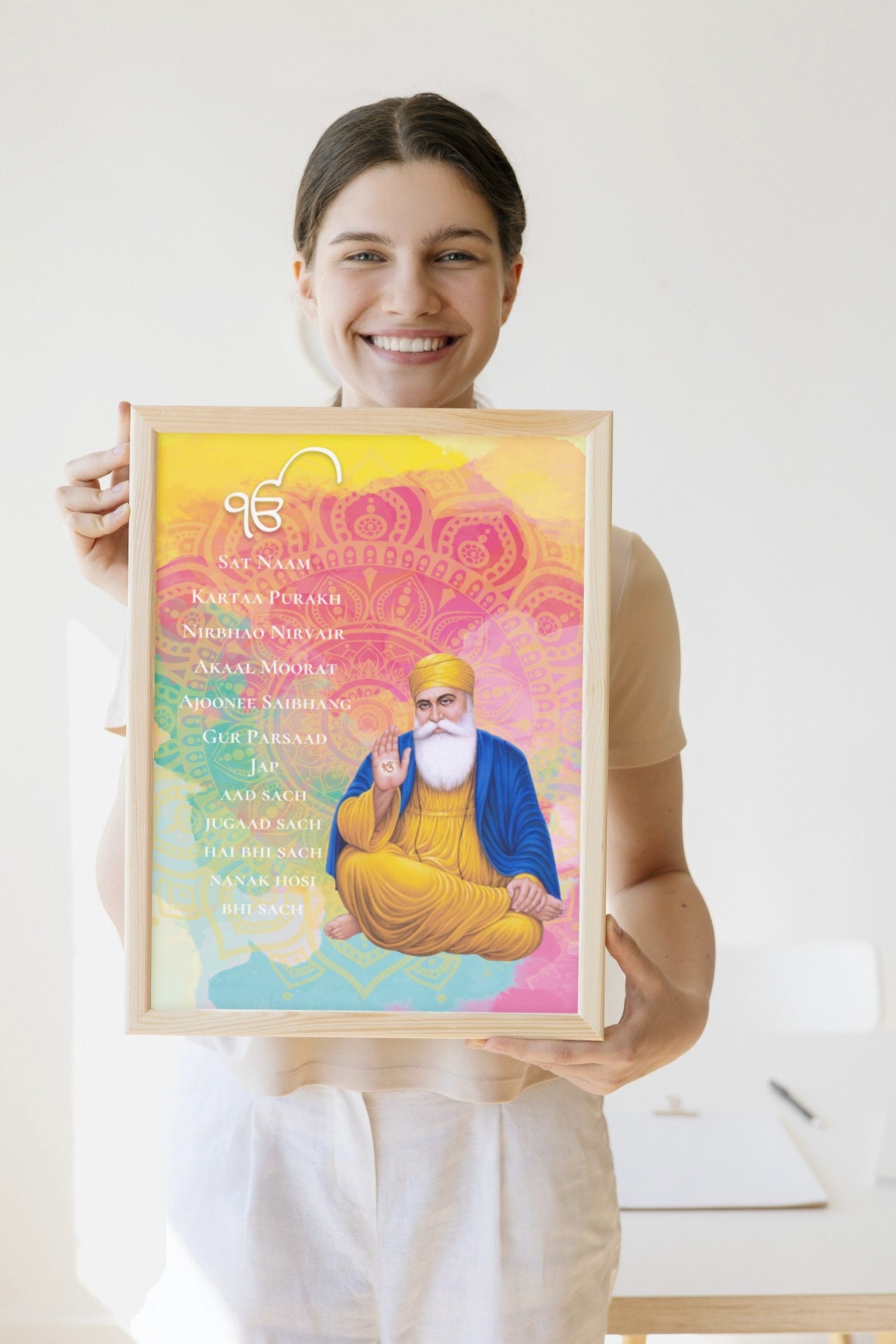 Modern Sikh Wall Decor Digital Printable Wall Art Guru Nanak Dev Ji ...