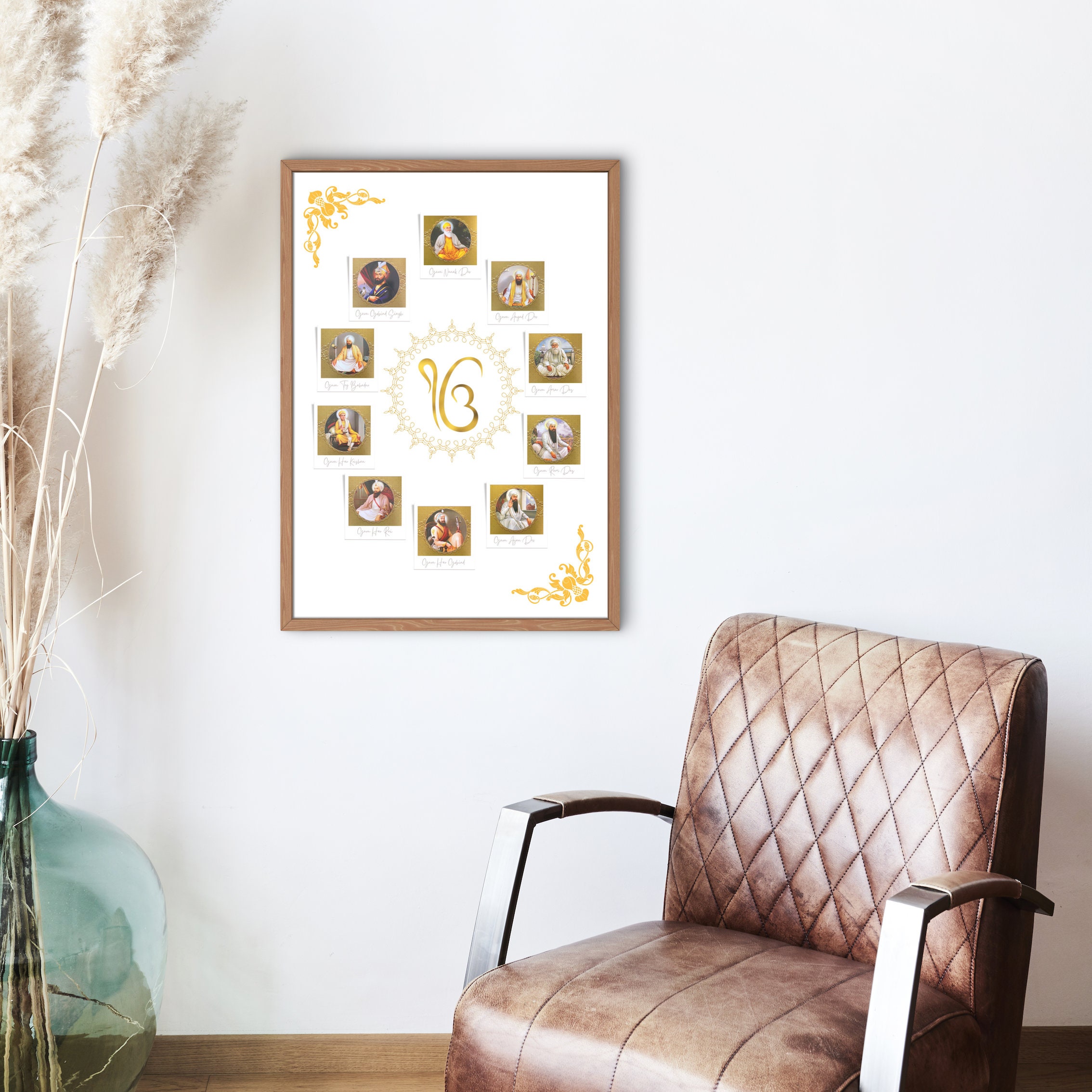 Ten Sikh Gurus Digital Poster - Premium Quality Wall Art of Sikhism's ...