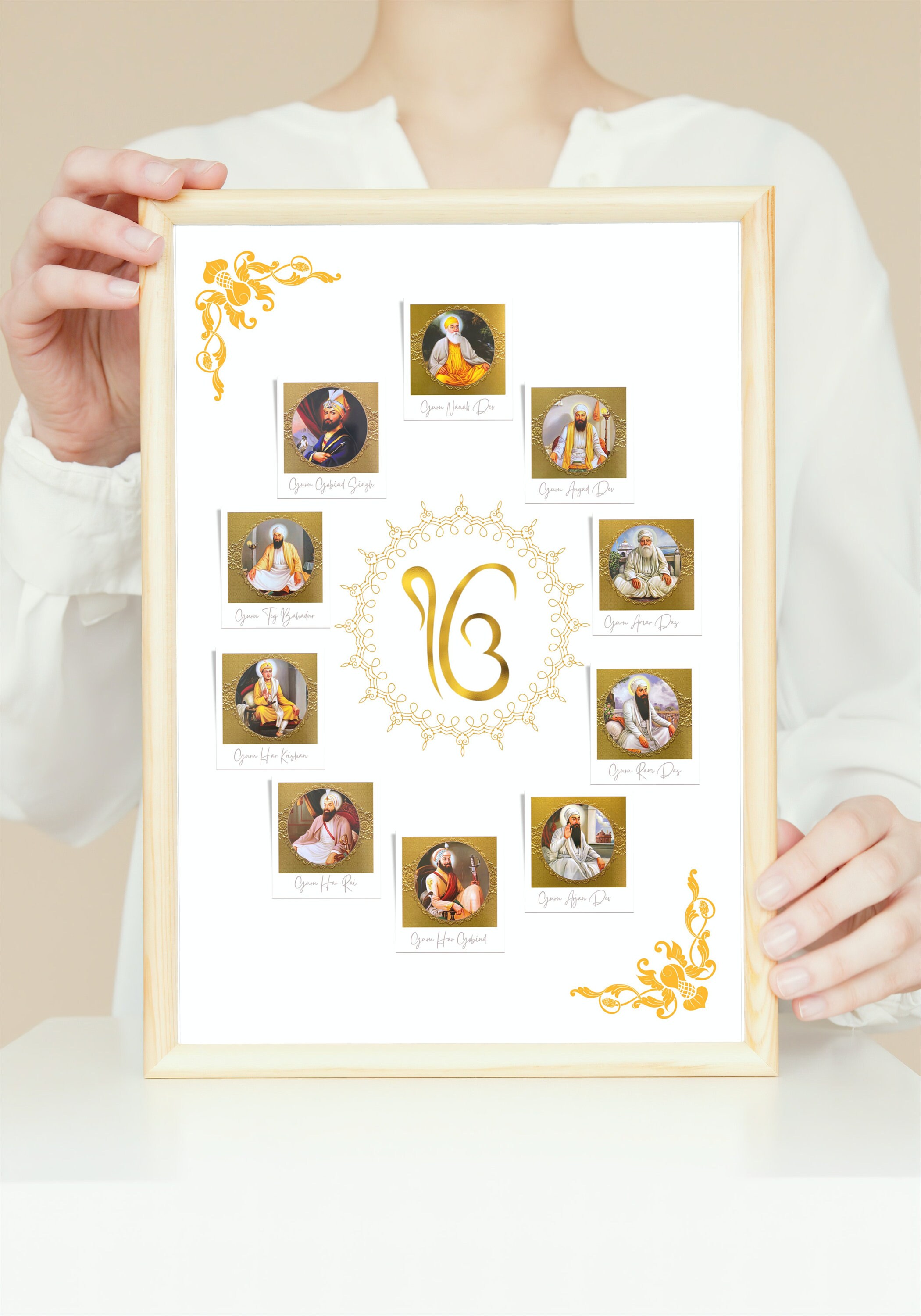 Ten Sikh Gurus Digital Poster - Premium Quality Wall Art of Sikhism's ...