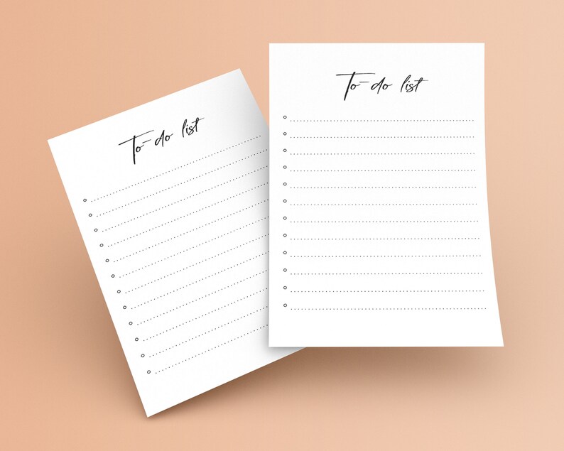To-do List, Minimalist Printable Planner, Download Tasks Checklist ...