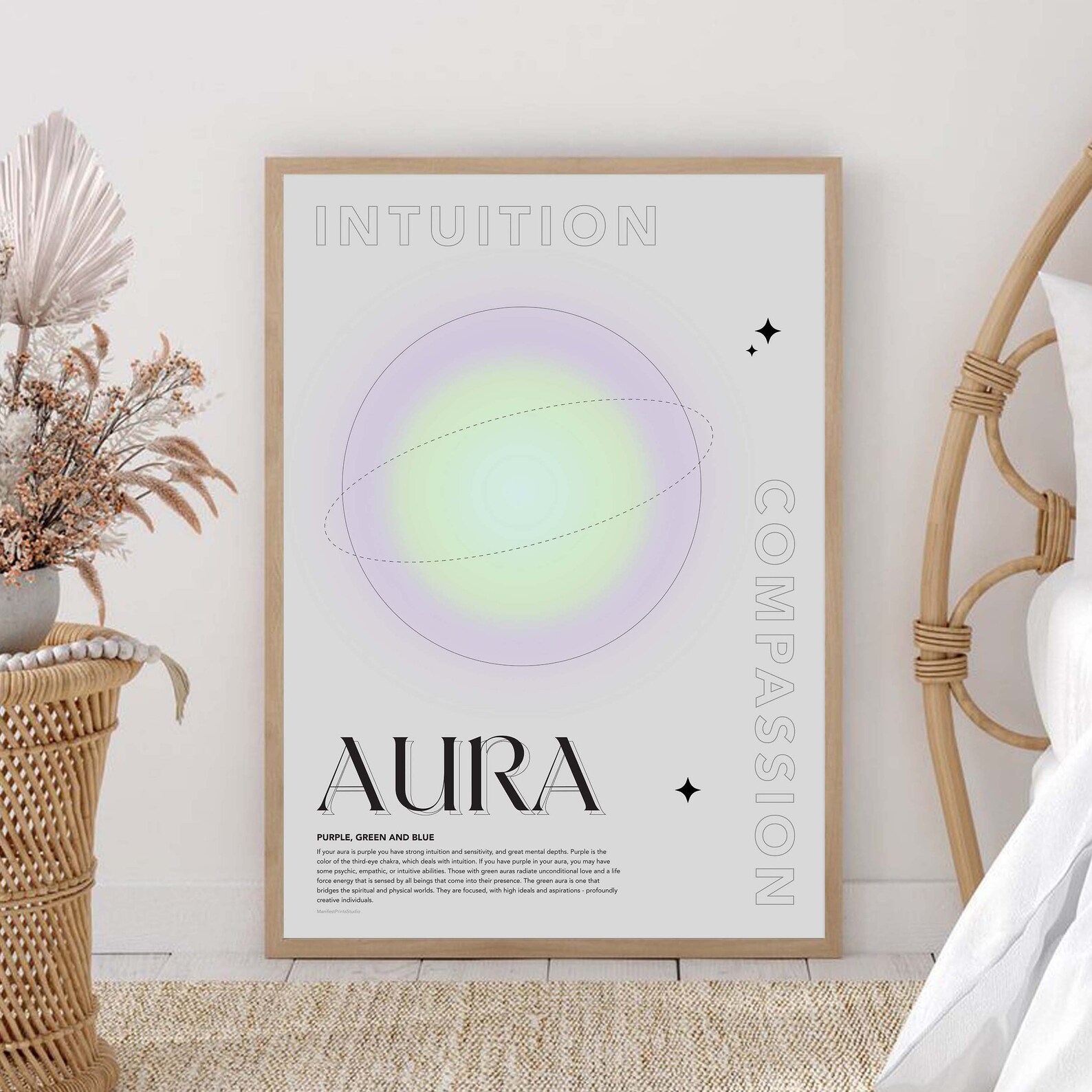 Aura Poster | Digital Download | Wall Art Print | Modern, Minimalist ...