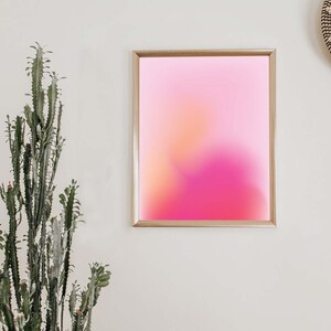 Aura Poster, Gradient Wall Art, Spiritual Print, Abstract Color ...