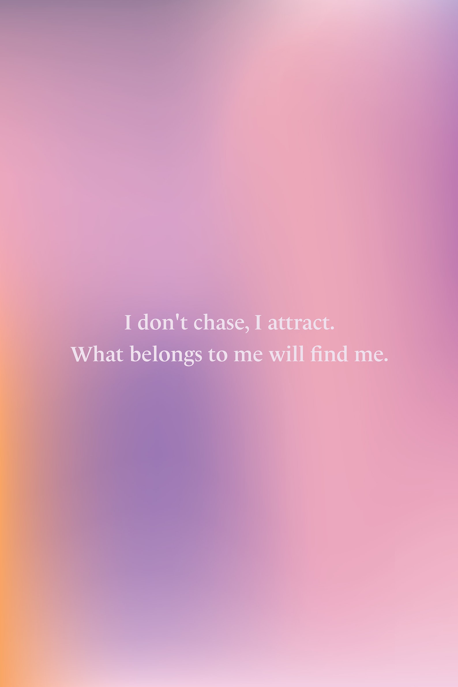 I Don't Chase, I Attract. What Belongs to | Manifest Poster | Law of ...