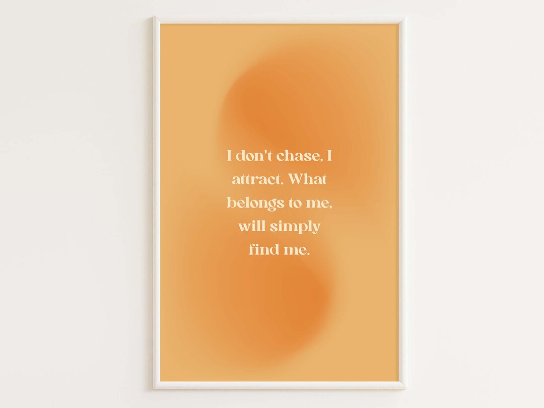 I Don't Chase, I Attract. What Belongs to | Manifest Poster | Law of ...