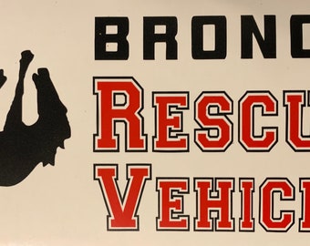 Bronco Rescue Vehicle Sticker - Etsy