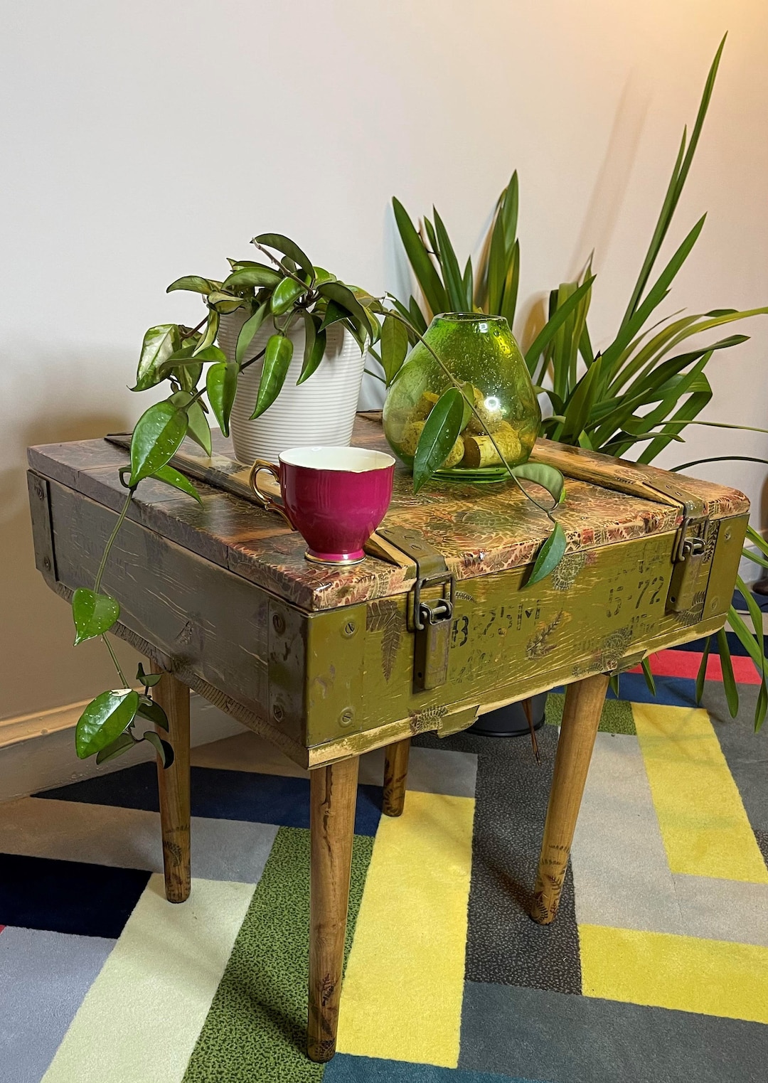 Fern Redesigned Ammo Box Side Table, Bedside Table - Etsy