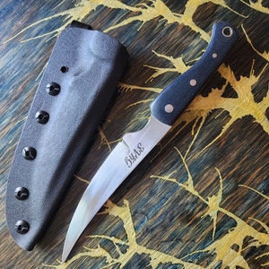 Blue Micarta Skinning Knife Hand Forged - Etsy