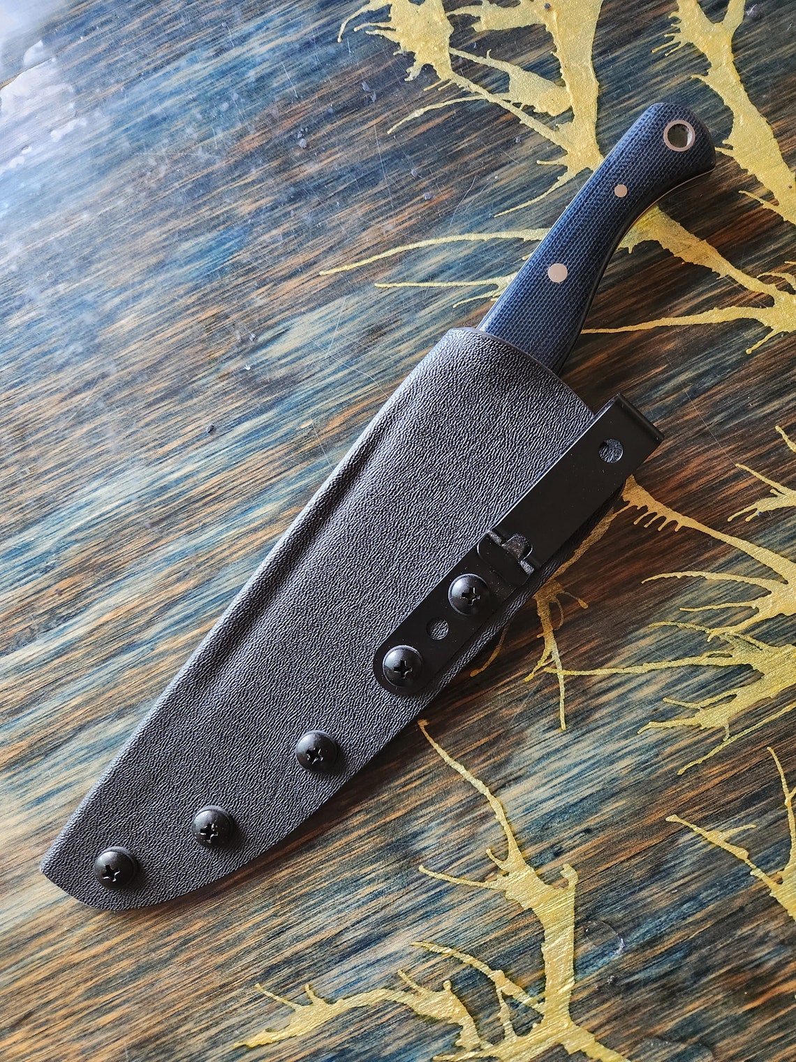 Blue Micarta Skinning Knife Hand Forged - Etsy