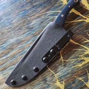 Blue Micarta Skinning Knife Hand Forged - Etsy