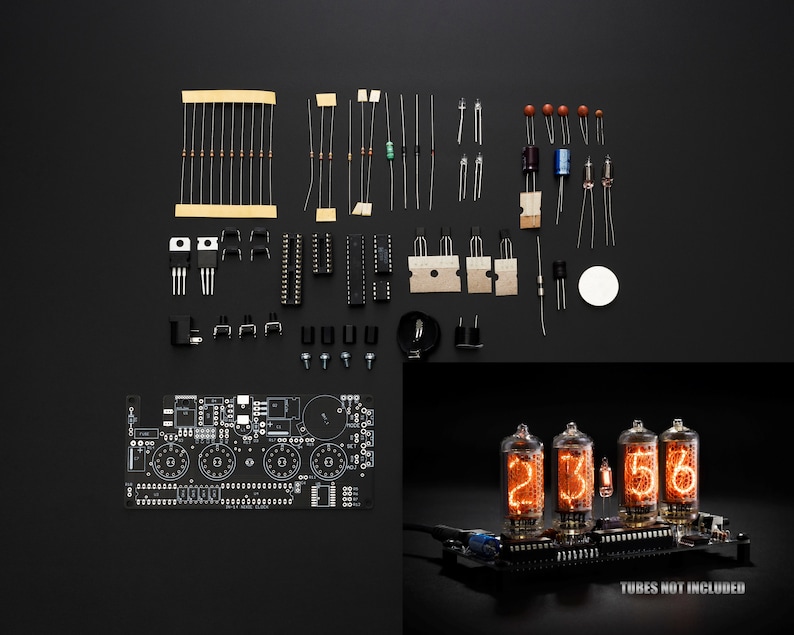 4 Tube IN-8-2 Nixie Tube Clock KIT DIY. No Tube. - Etsy