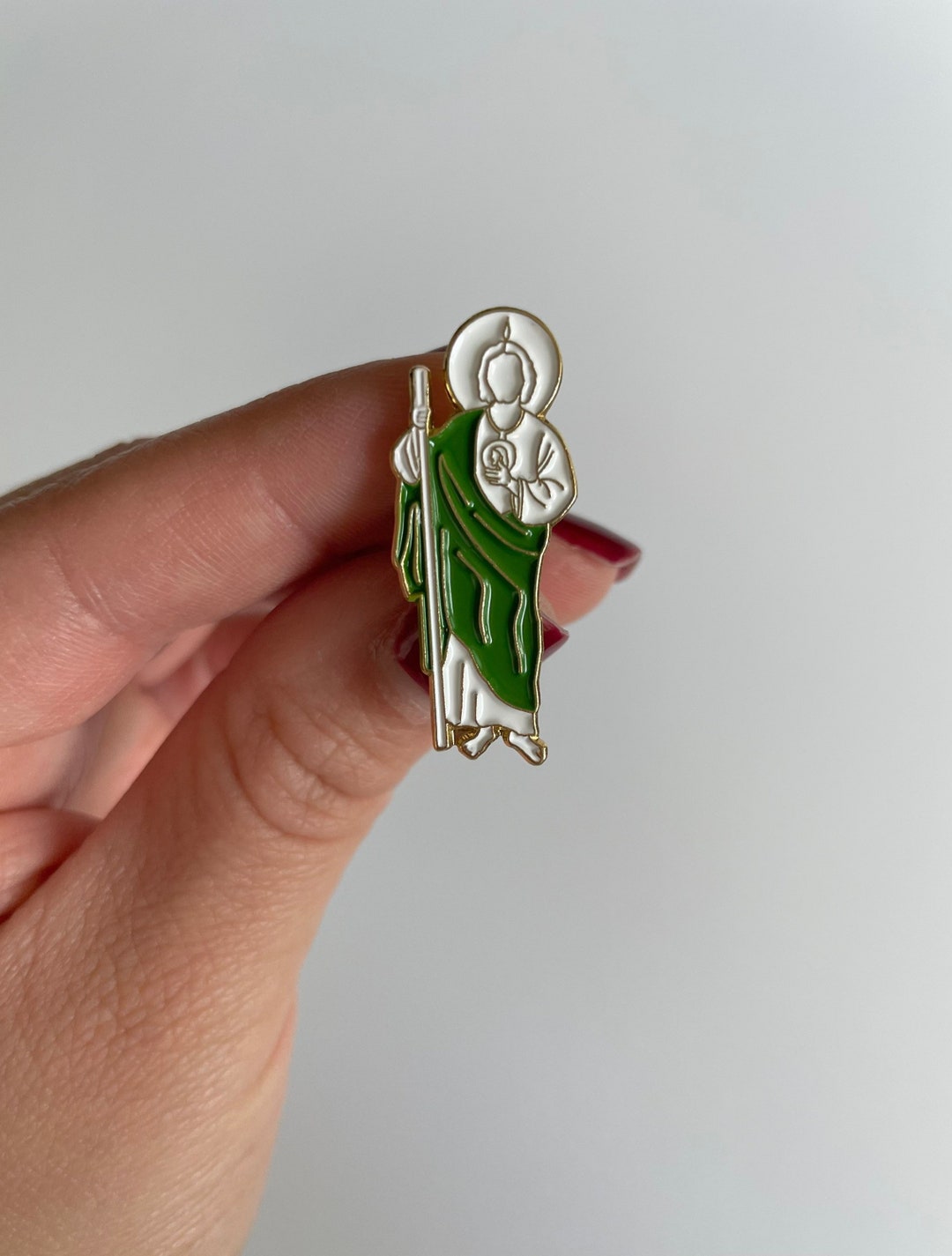 St. Jude Enamel Pin | San Judas Tadeo Pin | San Juditas | Catholic ...