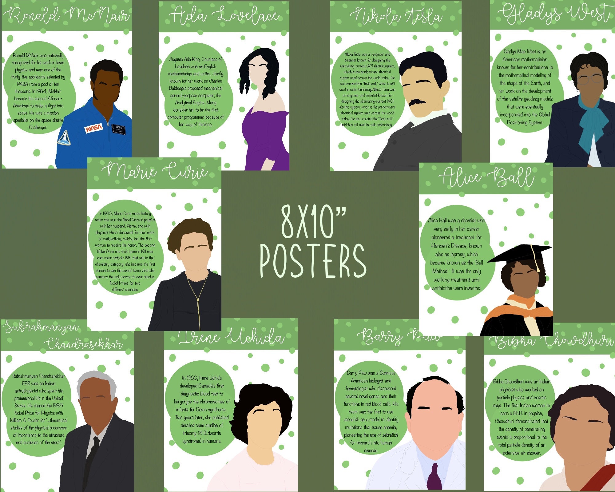 Famous Scientists Classroom Poster Set, Famous Mathematicians Posters ...