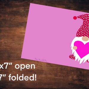 Valentines Day Gnome, Printable Valentines Day Card, Gnome Cards, Gnome ...