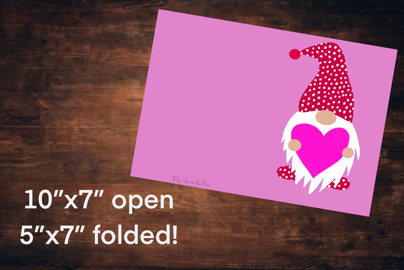Valentines Day Gnome, Printable Valentines Day Card, Gnome Cards, Gnome ...
