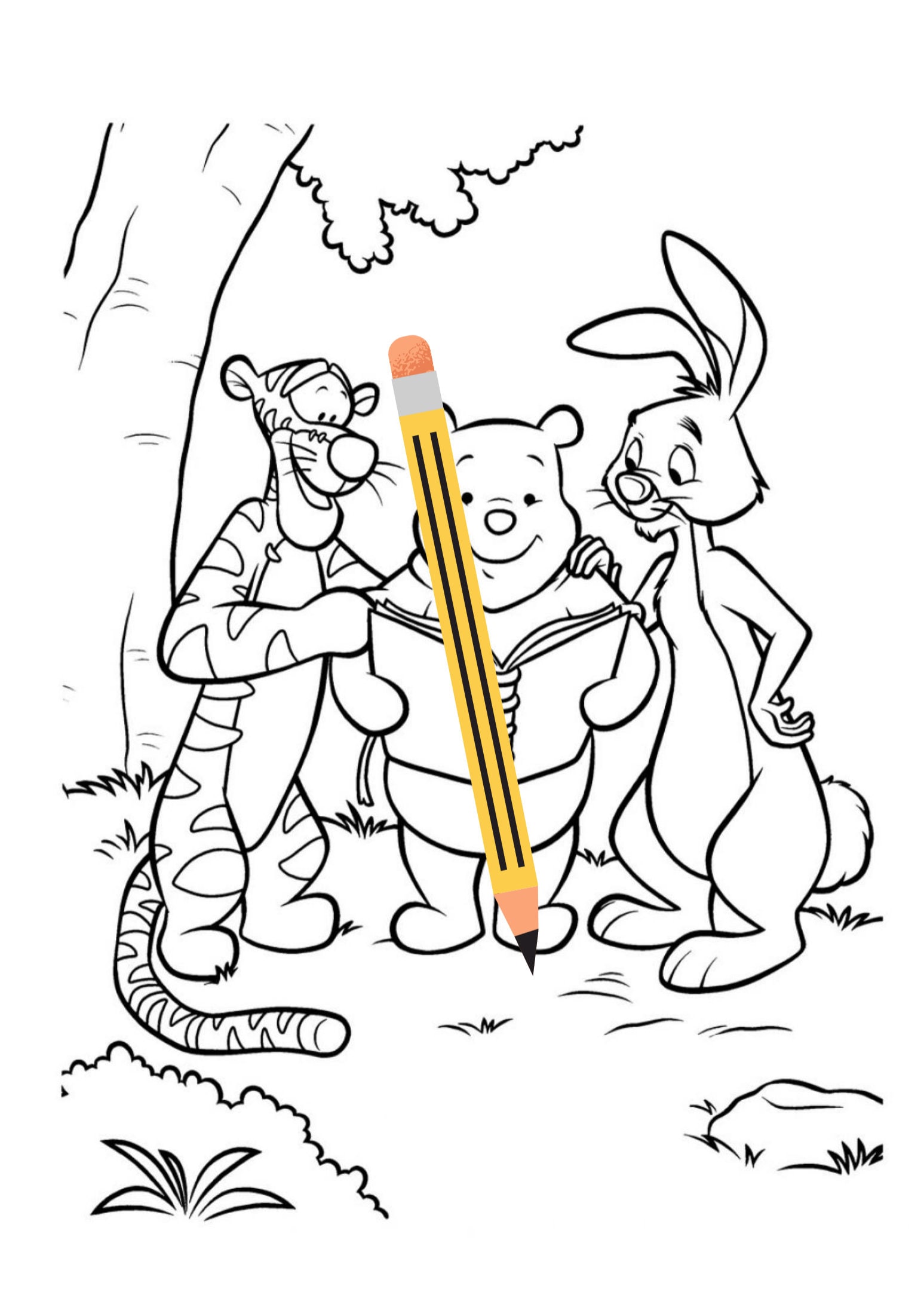 Rabbit Winnie The Pooh Coloring Pages
