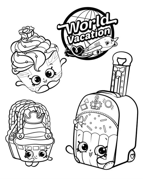 Shopkins Coloring Pages Wishes Nighttime