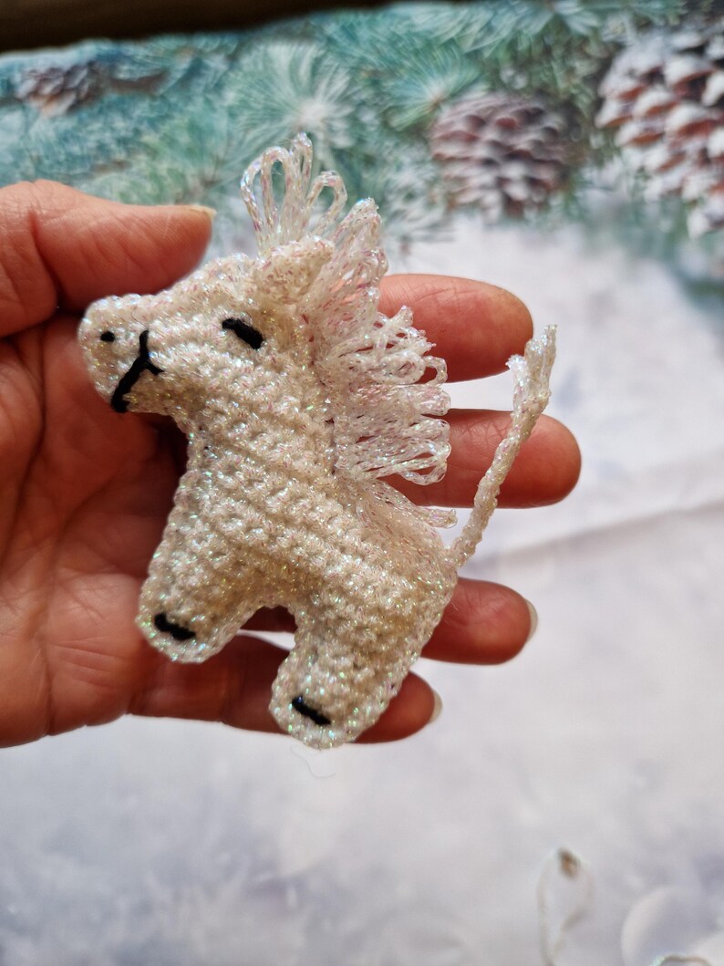 Horse 2026 Year Symbol Approx. 7 Cm, Crocheted, Bag Charm, Car Rearview ...
